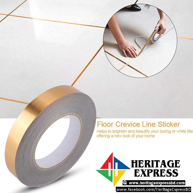 50M Rolls Ceramic Tile Proof Gap Tape Gold Silver Tape Self Adhesive ...